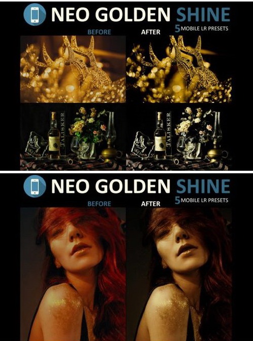 LIGHTROOM PRESET LR415 Neo Golden Shine Theme mobile – archiecad.com